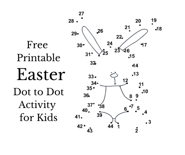 Free Printable Easter Dot to dot