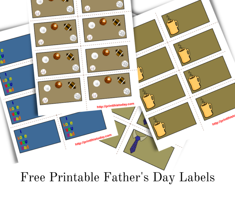 Free Printable Father’s Day Labels