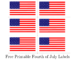 Free printable 4th of July Labels