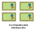 Free Printable Labels with Honey Bees
