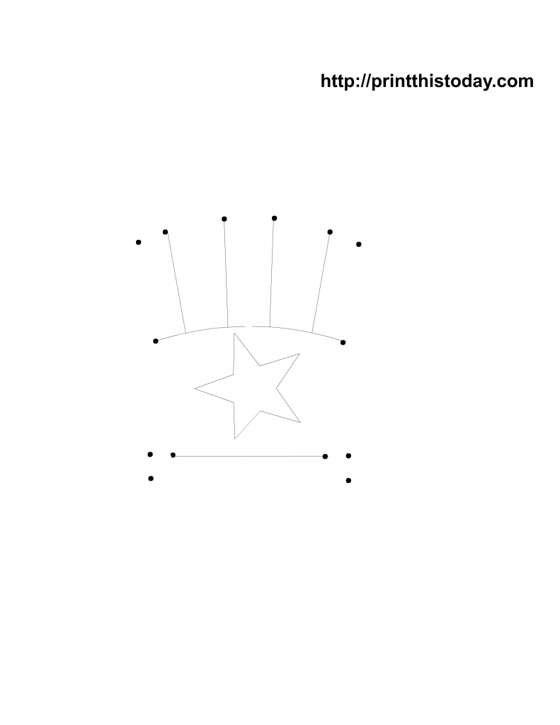 Free Printable 4th of July dot to dot Worksheets