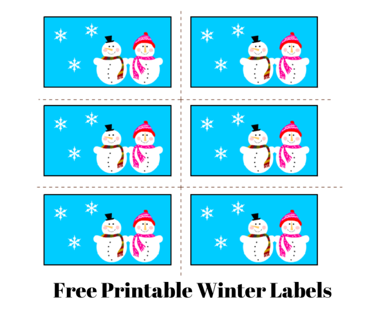 Free Printable Winter Labels