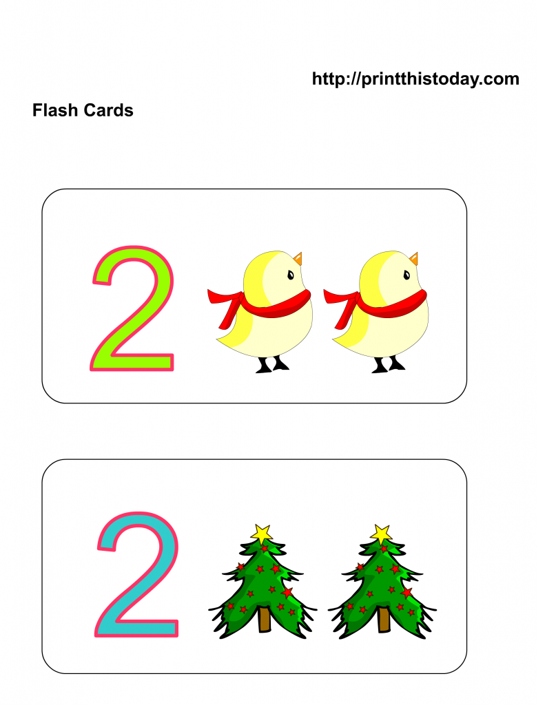 Free Printable Kindergarten Math FlashCards