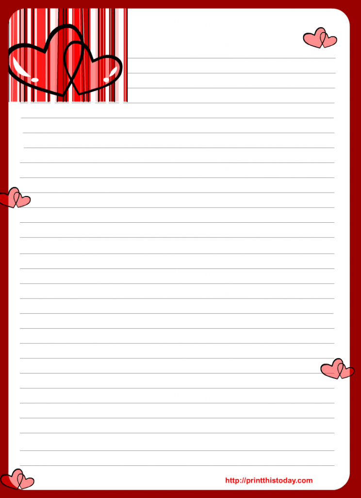 Free Love Letter Pad Printable