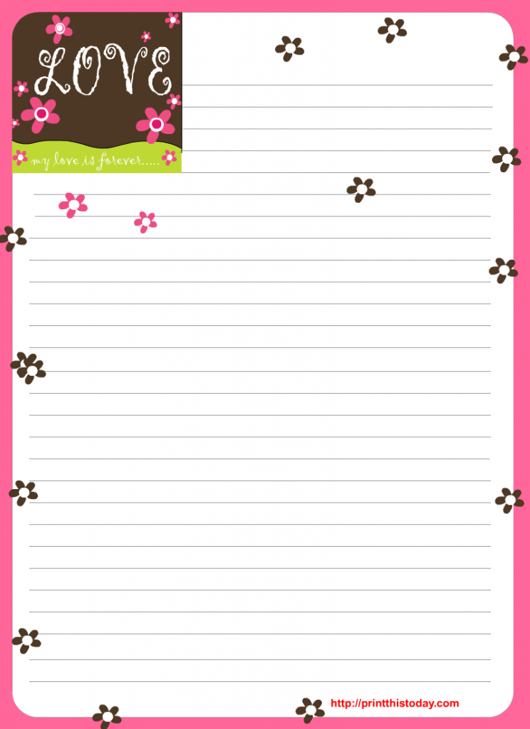 Free Love Letter Pad Printable