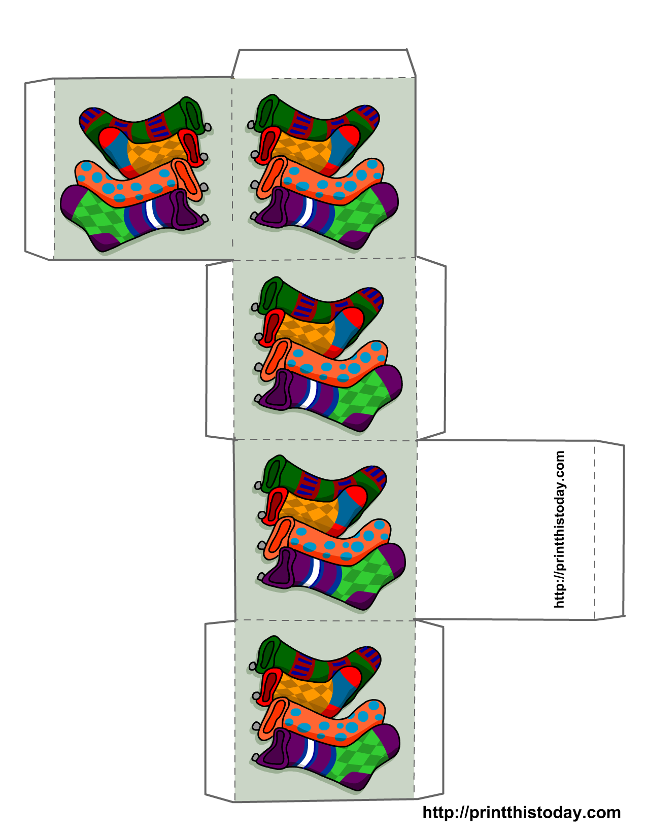 Christmas Gift Box Template Free Printable Printable Templates