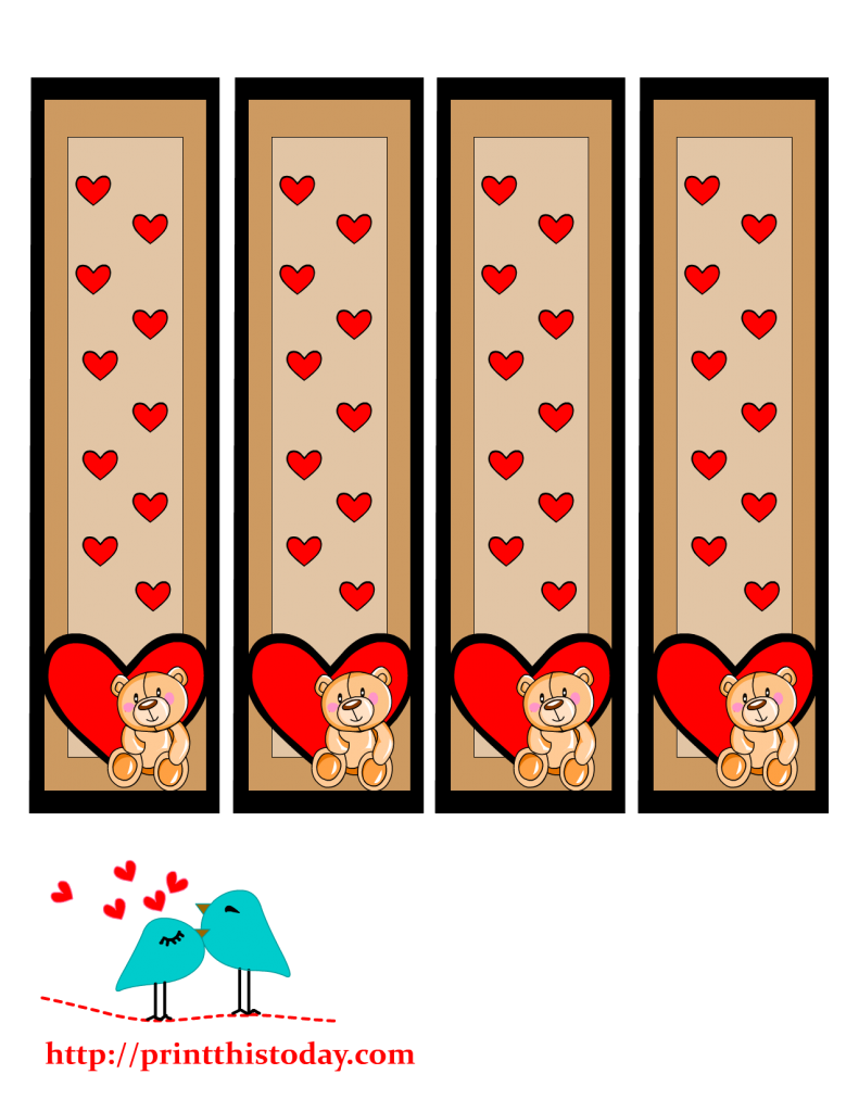 Teddy Bear Bookmarks to print