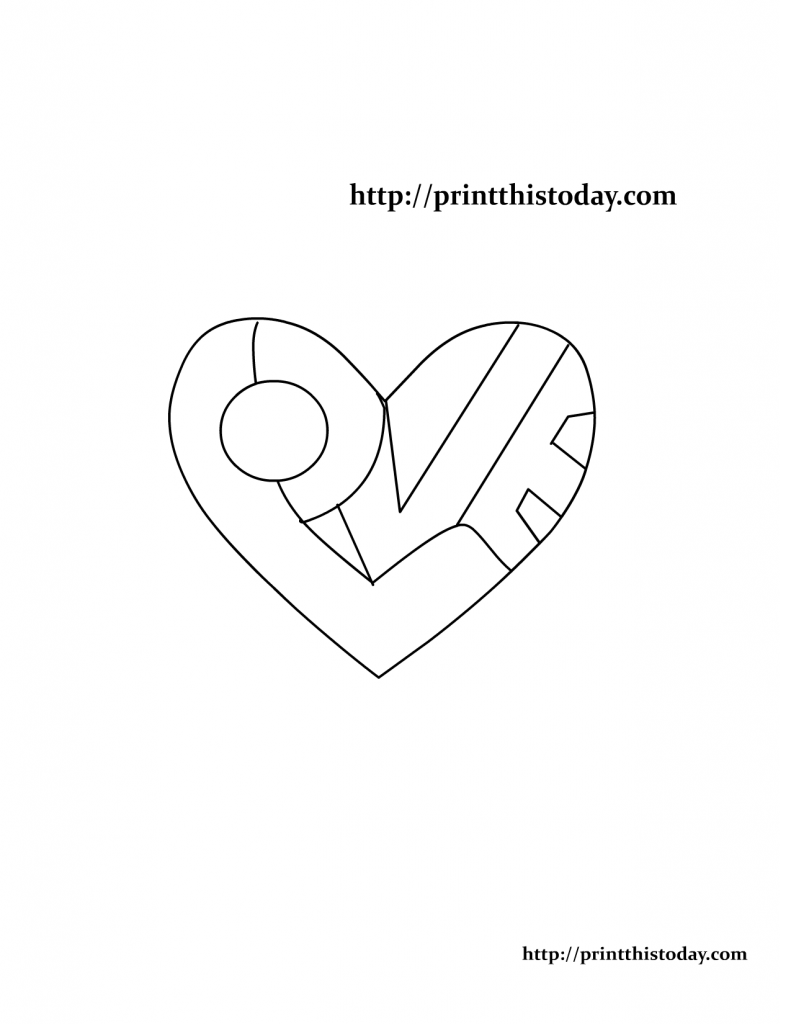 Free Printable Love Coloring Pages