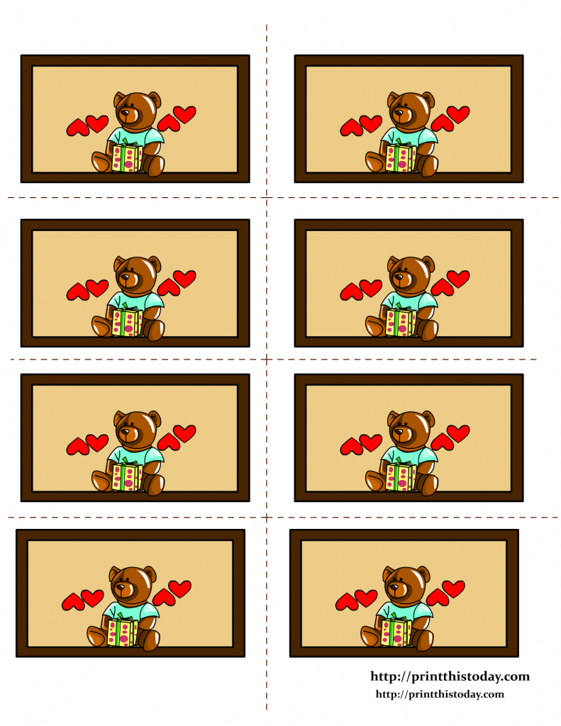 Free Printable Labels with Teddy Bears
