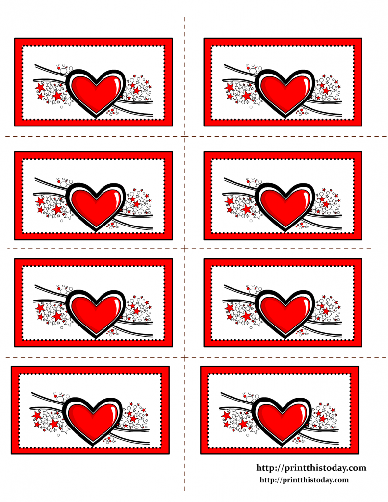 Free Printable Labels with Hearts