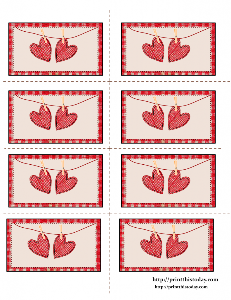 Free Printable Labels with Hearts