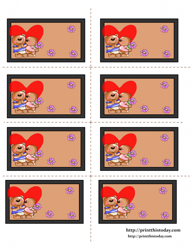 Free Printable Labels with Teddy Bears