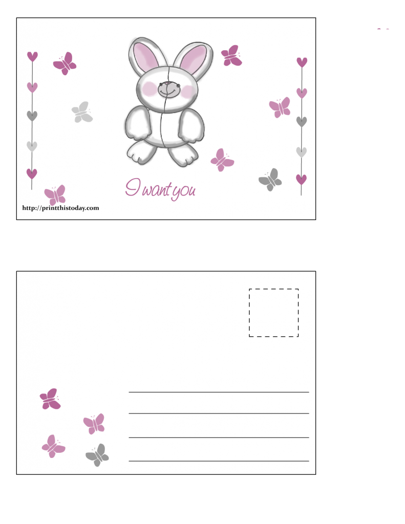 24 Cute Free Printable Valentine’s Day Postcards