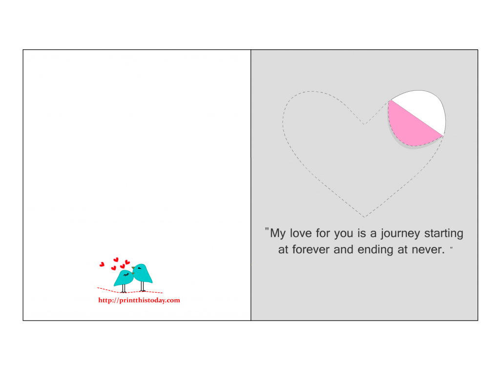 Printable Love Cards with Cute, Romantic and thoughtful Quotes