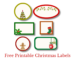 Editable Christmas Labels in 6 different shapes {free printable}