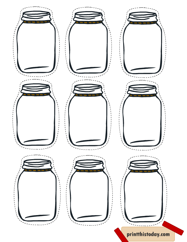 Printable Mason Jar Template Printable Word Searches