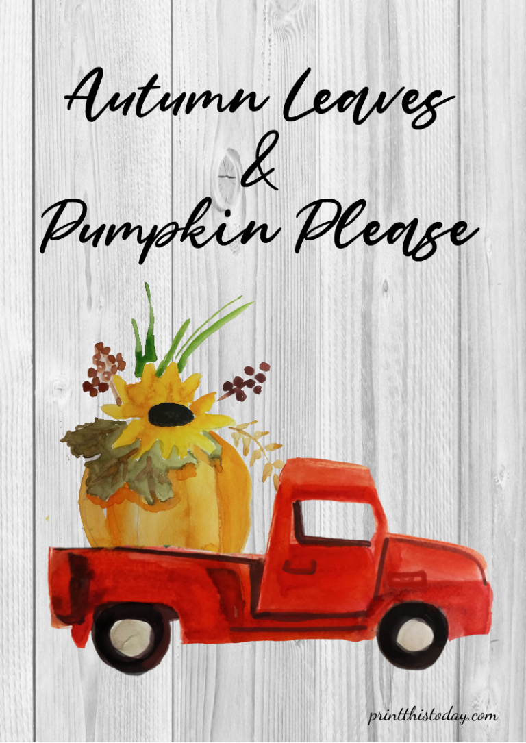 12 Free Printable Farmhouse Fall Signs and Wall Decor