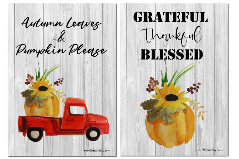 12 Free Printable Farmhouse Fall Signs and Wall Decor