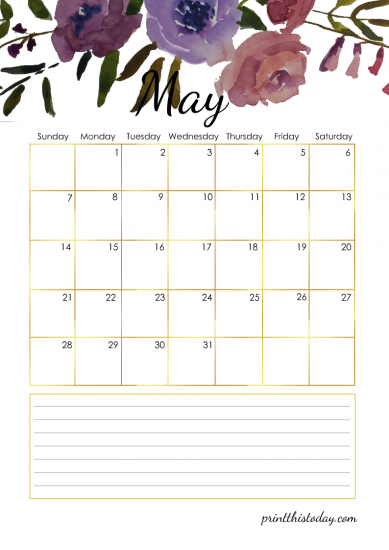 Free Printable 2023 Floral Planner Calendar