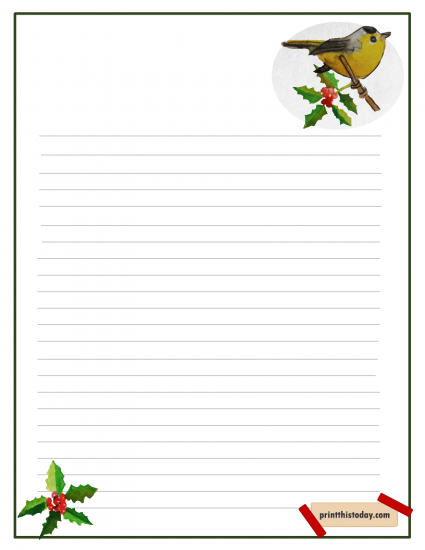 Free Printable Christmas Writing Paper Stationery