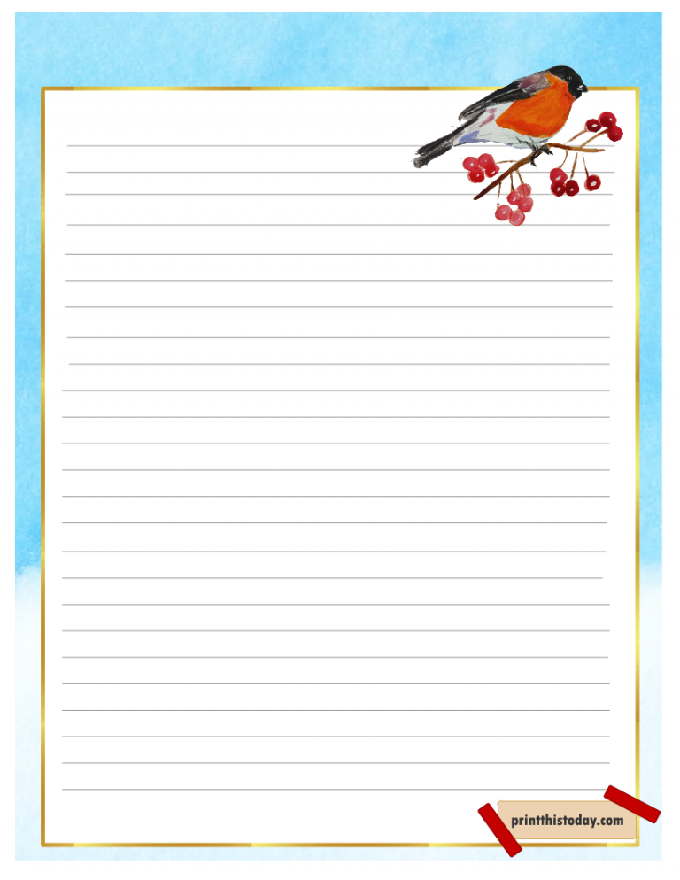 Free Printable Christmas Writing Paper Stationery