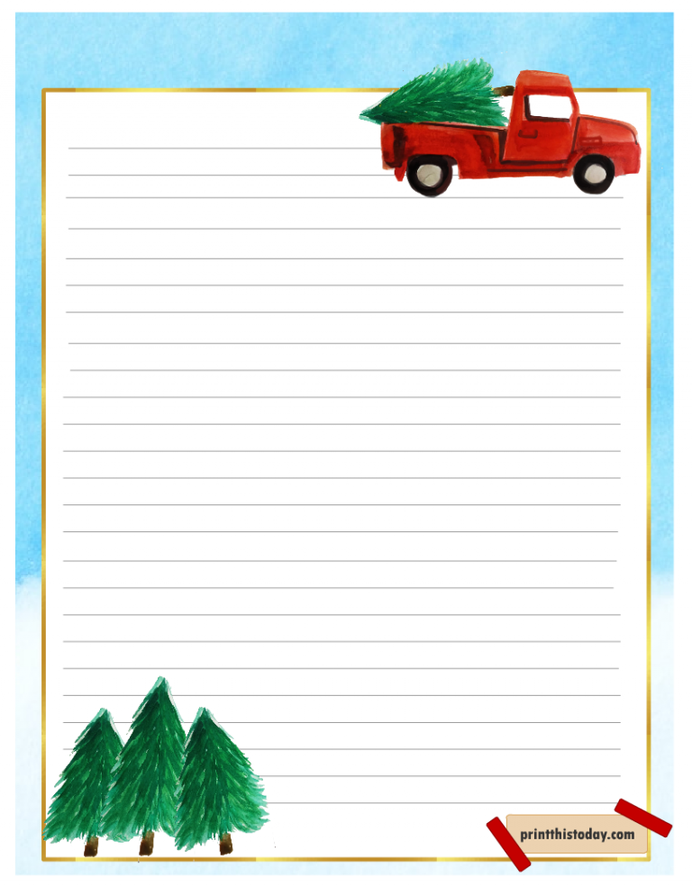 Free Printable Christmas Writing Paper Stationery
