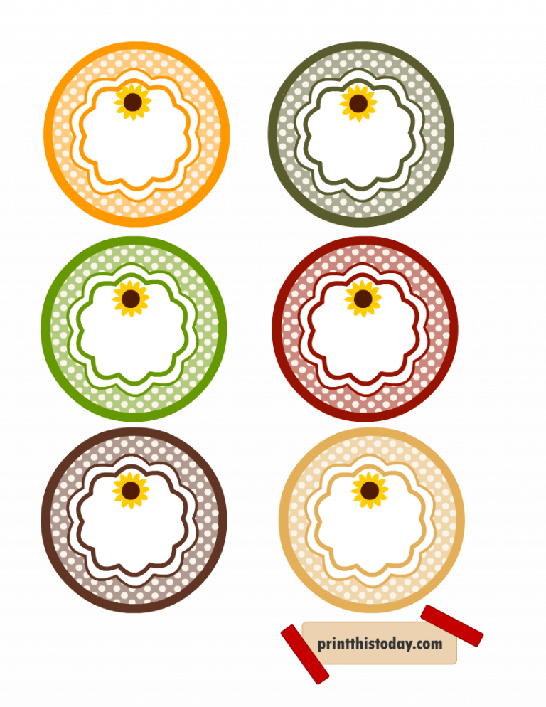 Free Printable Fall Jars and Pantry Labels