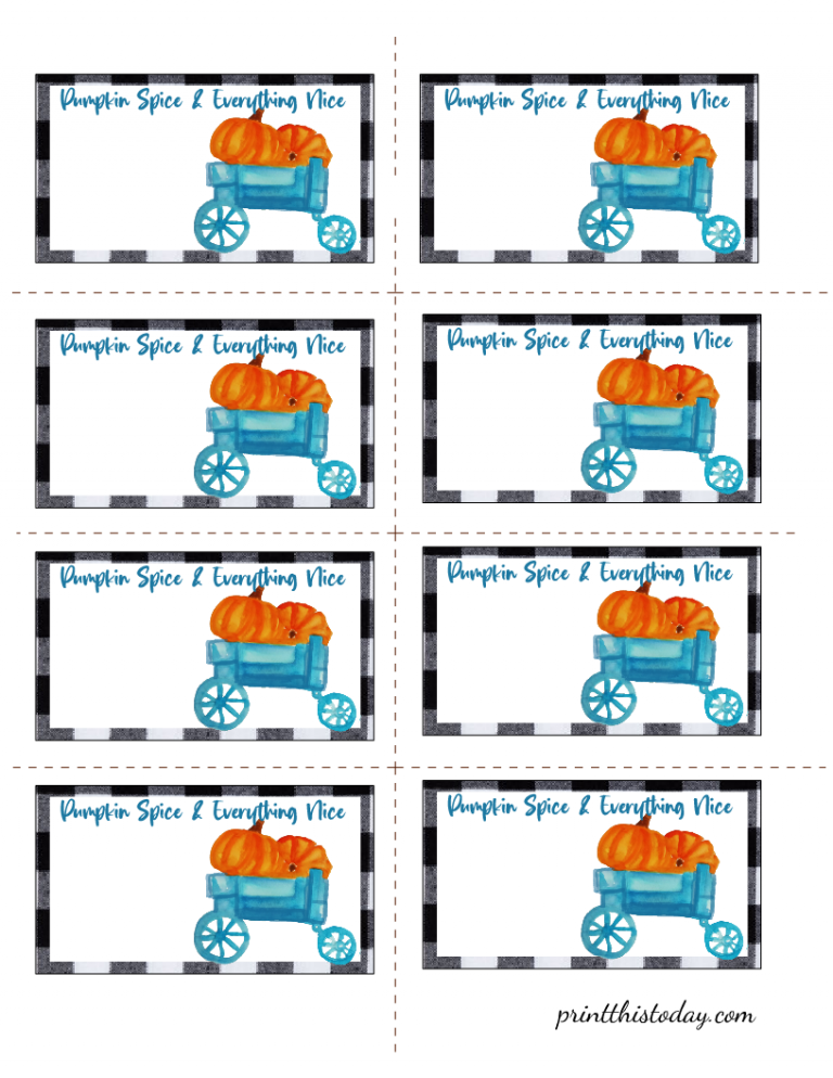 Free Printable Farmhouse Fall Labels for Pantry and Crafts