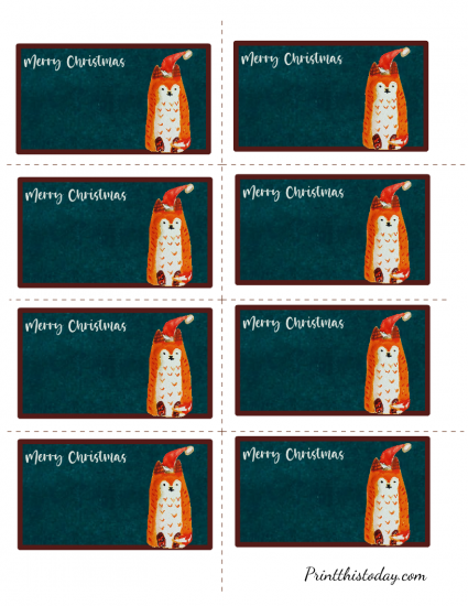 Free Printable Watercolor Christmas Labels