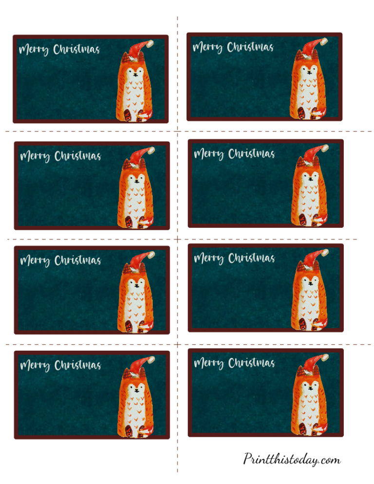Free Printable Watercolor Christmas Labels