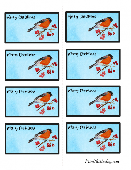 Free Printable Watercolor Christmas Labels