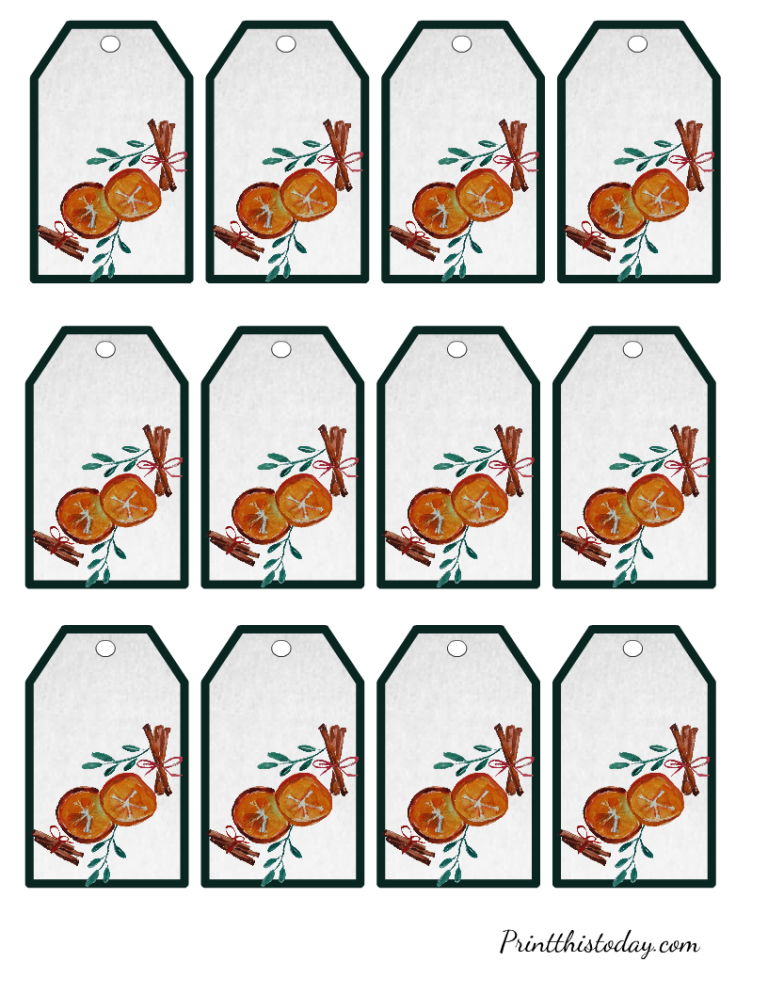 Free Printable Christmas Watercolor Gift Tags