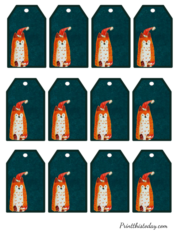 Free Printable Christmas Watercolor Gift Tags