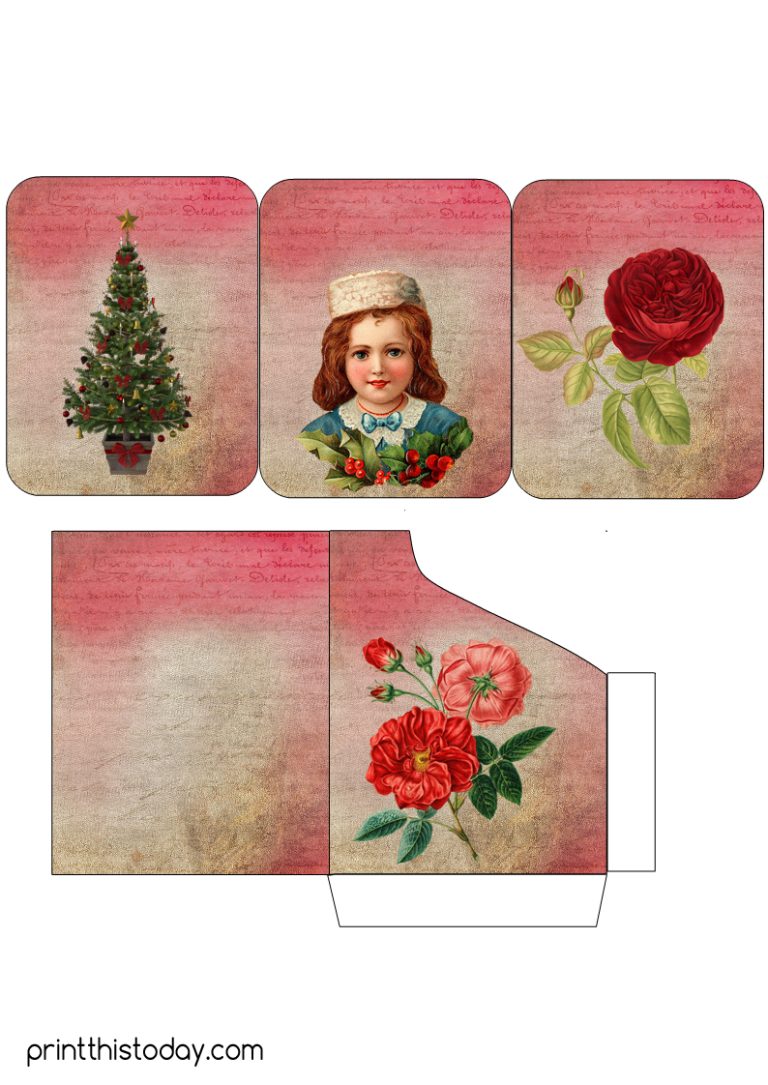 Free Printable Vintage Christmas Junk Journal Pages and Ephemera