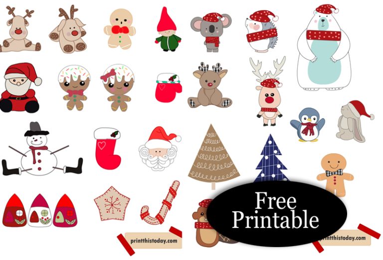100 Free Printable Christmas Stickers (Cute + Vintage)