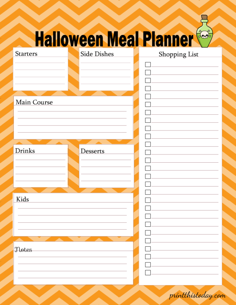 Free Printable Halloween Planner Pages Kit