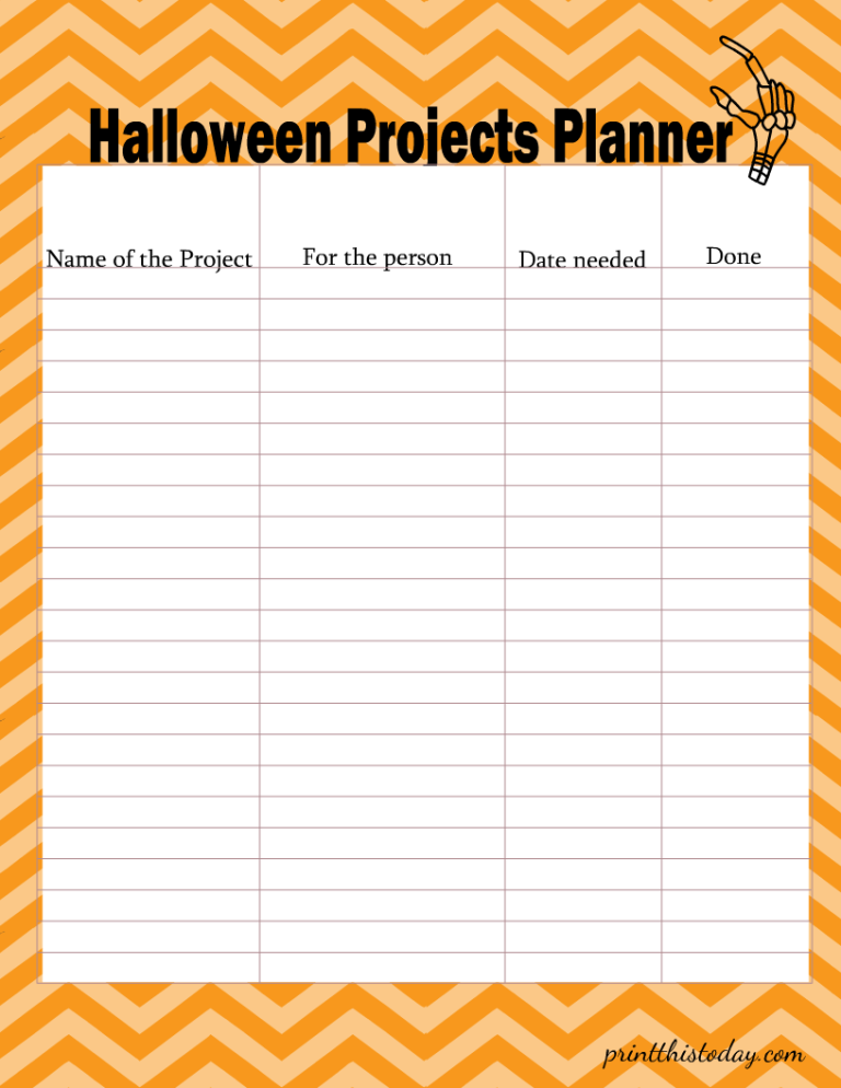 Free Printable Halloween Planner Pages Kit