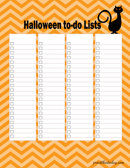 Free Printable Halloween Planner Pages Kit