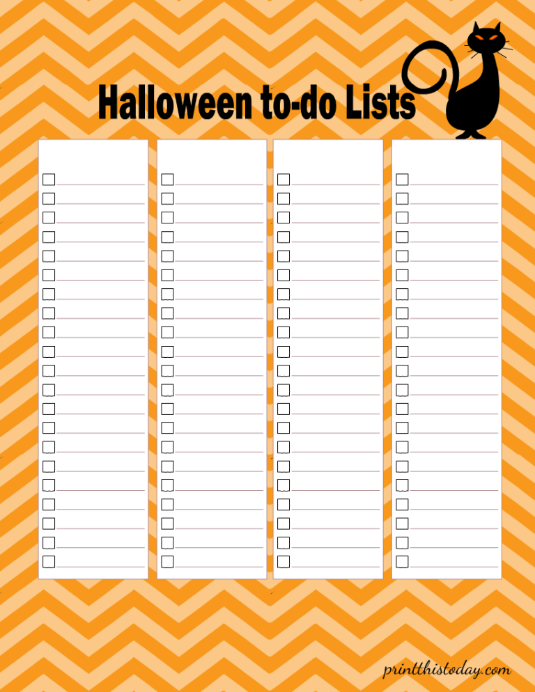 Free Printable Halloween Planner Pages Kit