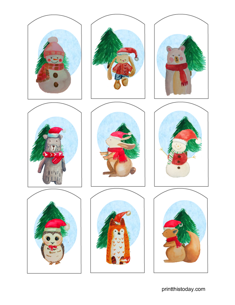 180 Cute Free Printable Christmas Gift Tags
