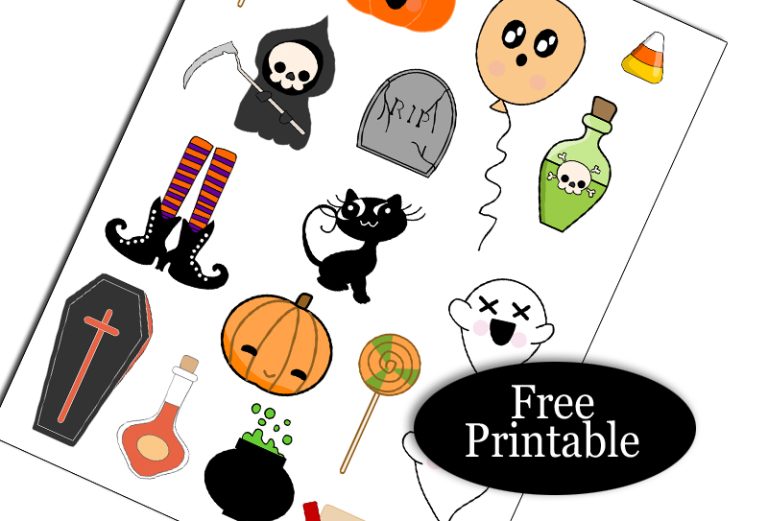 Free Printable Cute Halloween Stickers