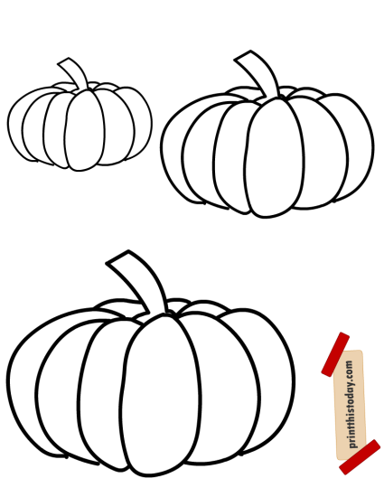 A4 Size Printable Pumpkin
