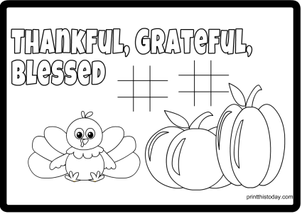 7 Free Printable Thanksgiving Placemats for Kids