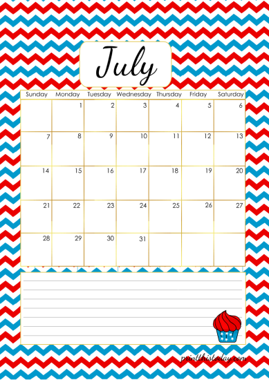 Free Printable Cute 2024 Monthly Calendar