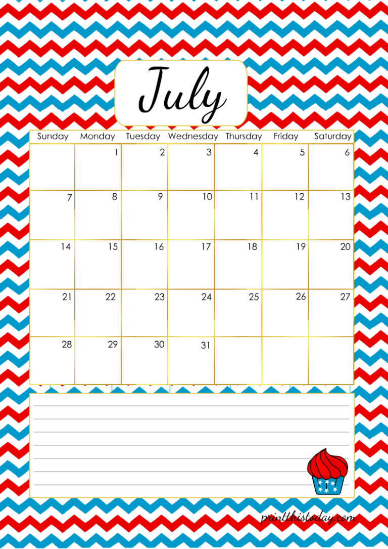 Free Printable Cute 2024 Monthly Calendar