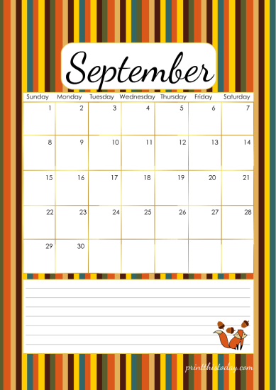 Free Printable Cute 2024 Monthly Calendar