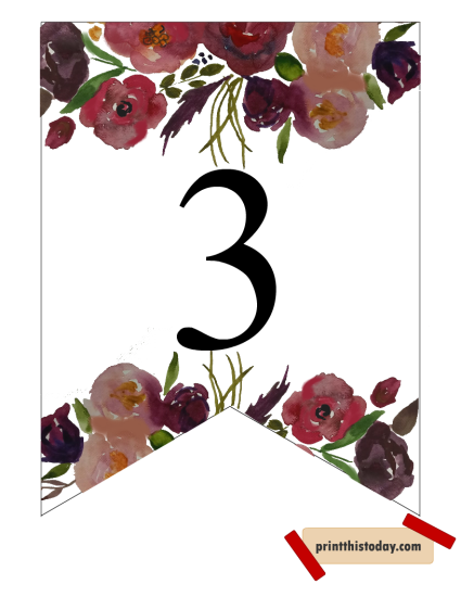 Free Printable Floral Alphabet Letters Banners