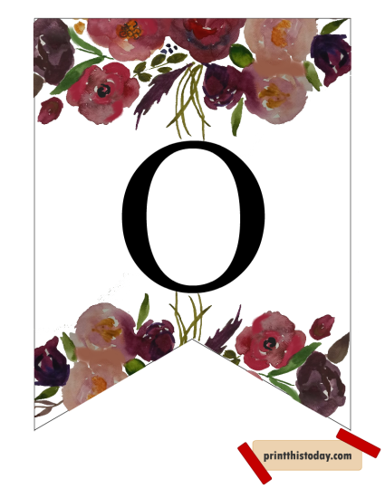 Free Printable Floral Alphabet Letters Banners