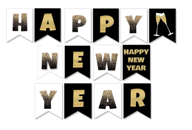 Free Printable Happy New Year Banner