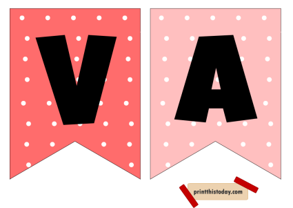 Free Printable Cute Happy Valentines Day Banner